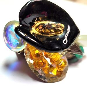 Wendy Gell | Jewelry | Wendy Gell Ringblackand Gold Enamel Cala Lilly ...